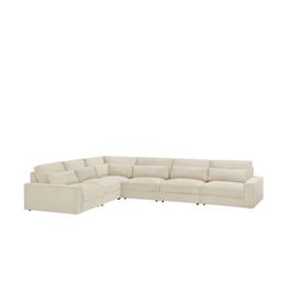 Höffner Ecksofa Branna ¦ creme ¦ Maße (cm): B: 412 H: 88 T: 322