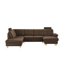 meinSofa Wohnlandschaft Kunstleder Samu ¦ braun ¦ Maße (cm): B: 316