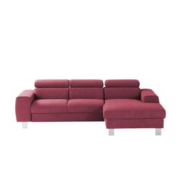 U.N.O uno Ecksofa Los Angeles ¦ rosa/pink ¦ Maße (cm): B: 244 H: 72 T: 166