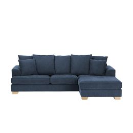 Soho Ecksofa Franka ¦ blau ¦ Maße (cm): B: 268 H: 87 T: 161