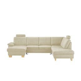 meinSofa Wohnlandschaft Kunstleder Samu ¦ creme ¦ Maße (cm): B: 316