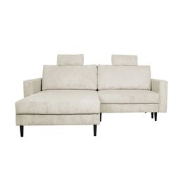 U.N.O uno Ecksofa trendiger Cordstoff Livorno ¦ creme ¦ Maße (cm): B: 221 H