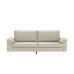 Höffner Einzelsofa aus Echtleder Bena ¦ creme ¦ Maße (cm): B: 228 H: 86 T: 97