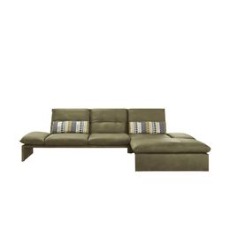 Koinor Leder-Ecksofa Humfrey ¦ grün ¦ Maße (cm): B: 314 H: 93 T: 159