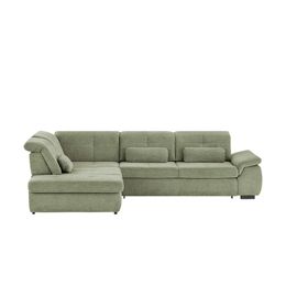 Höffner Ecksofa mit Funktion Perry ¦ grün ¦ Maße (cm): B: 315 H: 85 T: 260