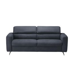 Hukla Ledersofa Carisma ¦ blau ¦ Maße (cm): B: 190 H: 82 T: 96