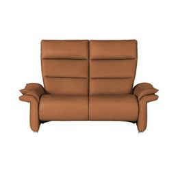 Hukla Ledersofa Corvina ¦ orange ¦ Maße (cm): B: 154 H: 109 T: 90