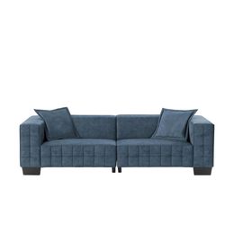 Smart Big Sofa Delilah ¦ blau ¦ Maße (cm): B: 255 H: 69 T: 106