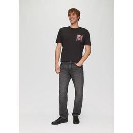 QS - Jeans Pete / Regular Fit / Mid Rise / Straight Leg, Herren, grau, Größe 31/32