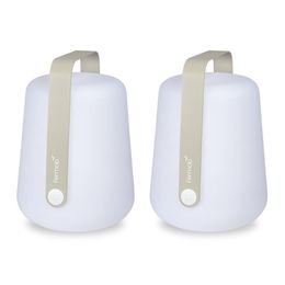 Fermob - Balad Akku LED-Leuchte, H 38 cm, lehmgrau (2er-Set)