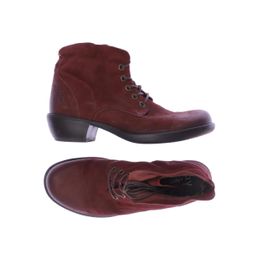 Fly London Damen Stiefelette, bordeaux, Gr. 38