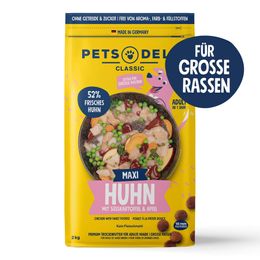 Pets Deli Trockenfutter Maxi Huhn mit Süsskartoffel, Gartenkräutern und Apfel für Hunde - 10kg