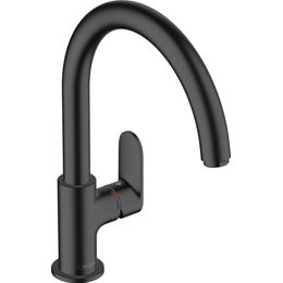 Küchenarmatur Hansgrohe "Vernis Blend M35" Armaturen Gr. H/T: 332 cm x 23,5 cm, schwarz (mattschwarz) 210 1 Strahlart