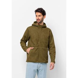 Fleecejacke Jack Wolfskin "TANNENSPUR HOODED JKT M" Gr. L (52), grün (cottage) Herren Jacken