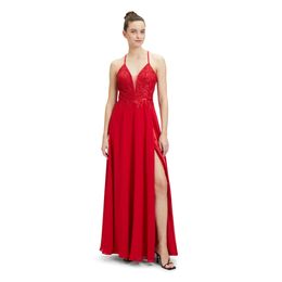 Abendkleid Vera Mont "Vera Mont mit Stickerei" Gr. 38, Normalgrößen, rot (red rose) Damen Kleider Stickerei