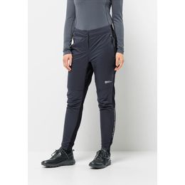 Fahrradhose Jack Wolfskin "MOROBBIA ALPHA PANTS W" Gr. L (42/44), Normalgrößen, grau (graphite) Damen Hosen