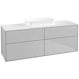 Villeroy & Boch Villeroy und Boch Finion Waschtischunterschrank F73100GJ 160x60,3x50,1cm, Glass White Matt, Light grey matt