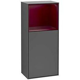 Villeroy & Boch Villeroy und Boch Finion Seitenschrank G510HBGK 41,8x93,6cm, rechts, Emotion, Regal oben Peony Matt, Anthracite matt