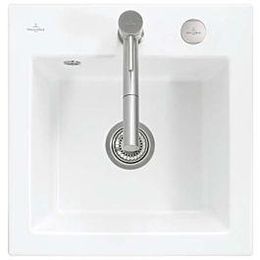 Villeroy & Boch Villeroy und Boch Subway Flächenbündige Spüle 33152FR1 mit Ablaufgarnitur und Exzenterbetätigung, weiß