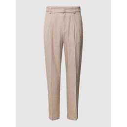 Emporio Armani Regular Fit Bundfaltenhose mit Strukturmuster