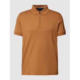 Tommy Hilfiger Slim Fit Poloshirt mit kurzem Reißverschluss