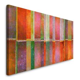 East Urban Home Leinwandbild "Colorful Vintage" - Kunstdruck orange/rot 50.0 H x 120.0 W x 2.0 D cm