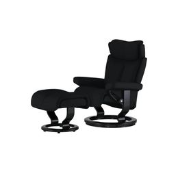 stressless Relaxsessel mit Hocker Leder Magic M ¦ schwarz ¦ Maße (cm)