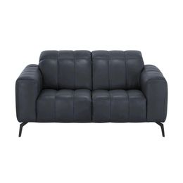 Natuzzi Editions Ledersofa mit Kopfteilverstellung Portento ¦ blau ¦