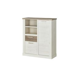 Höffner Highboard Viareggio ¦ weiß ¦ Maße (cm): B: 109,8 H: 128,3 T: 41,3