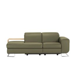 JOOP! Ledersofa 8151 ¦ grün ¦ Maße (cm): B: 211 H: 74 T: 111