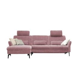 meinSofa Ecksofa Cord DANTE ¦ rosa/pink ¦ Maße (cm): B: 280 H: 91 T: