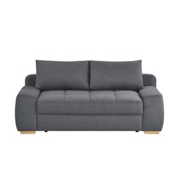 bobb Schlafsofa mit Boxspringpolsterung Eleny de Luxe ¦ grau ¦ Maße