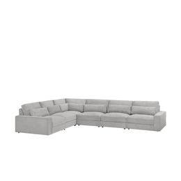 Höffner Ecksofa Branna ¦ grau ¦ Maße (cm): B: 412 H: 88 T: 322