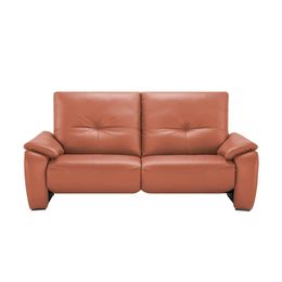 Wohnwert Sofa aus Echtleder Halina ¦ orange ¦ Maße (cm): B: 205 H: 9