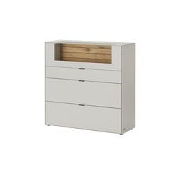 Jette Home Highboard Como ¦ grau ¦ Maße (cm): B: 122 H: 122 T: 46