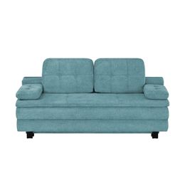 switch Schlafsofa aus Mikrofaser Fox ¦ blau ¦ Maße (cm): B: 203 H: 95