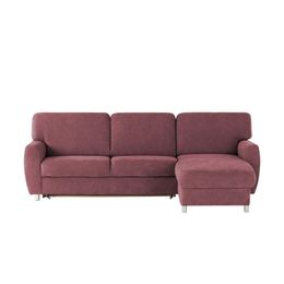 Smart Ecksofa Valencia ¦ rot ¦ Maße (cm): B: 263 H: 90 T: 173