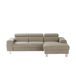 U.N.O uno Ecksofa Los Angeles ¦ beige ¦ Maße (cm): B: 244 H: 72 T: 166