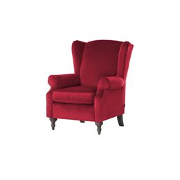 Höffner Ohrensessel Cozy ¦ rot ¦ Maße (cm): B: 83 H: 102 T: 87