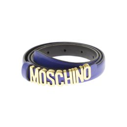 Moschino Damen Gürtel, blau, Gr. 80