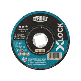 Tyrolit Xlock cut-off wheel 125x1x22.23/xl a60q-bfp- steel and inox