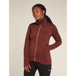 Icebreaker Merino 260 Quantum Zip-Jacke - Frau - Port/cedar Wood - Größe M