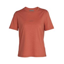 Icebreaker Merino Central T-Shirt - Frau - Clay - Größe XS