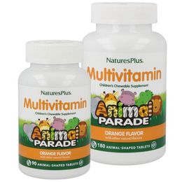 Nature's Plus Animal Parade Multivitamin Kautabletten Orangengeschmack - Packungsgröße: 90 Lutschtabletten