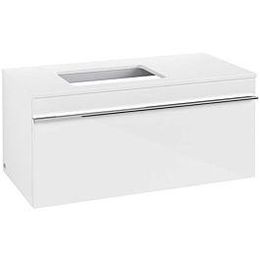 Villeroy & Boch Villeroy und Boch Venticello Waschtisch-Unterschrank A94701DH 95,7 x 43,6 x 50,2 cm, Waschtisch links, Griff Chrom, Glossy White