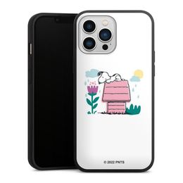 DeinDesign iPhone 13 Pro Max Handy Premium Silikon H&uuml;lle Handyh&uuml;lle schwarz Case Snoopy Dog Official Licensed Product Silikon Premium Case