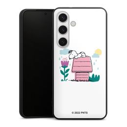 DeinDesign Galaxy S24 Handy Premium Silikon H&uuml;lle Handyh&uuml;lle schwarz Case Snoopy Dog Official Licensed Product Silikon Premium Case