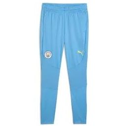 Sporthose Puma "Manchester City Trainingshose Herren" Gr. M, Normalgrößen, blau (magic blau gelb glow), Herren, Obermaterial: 100% Polyester; Taschenfutter: 100% Polyester; Einsatz: 100% Polyester, colorblocking, Hosen