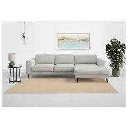 Ecksofa Trendmanufaktur "Lumber Jack, elegantes Designsofa, L-Form" Sofas Gr. B/H/T: 280cm x 85cm x 167cm, Cord, Recamiere rechts, ohne Bettfunktion-ohne Bettkasten, beige (cannoli cream) wahlweise mit Bettfunktion u. Bettkasten