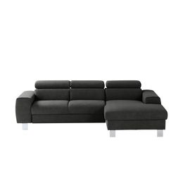 U.N.O uno Ecksofa Los Angeles ¦ schwarz ¦ Maße (cm): B: 244 H: 72 T: 166